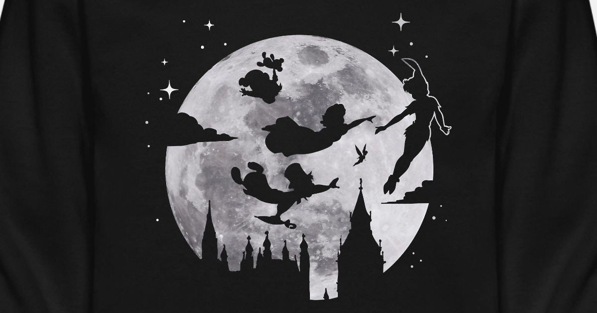 Peter Pan Moon Silhouette Disney Peter Pan SVG, Disney Peter Pan