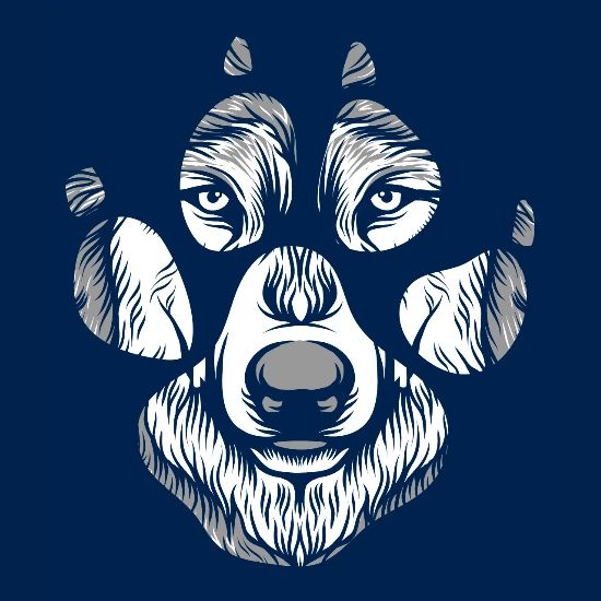 Wolf Paw Print Design