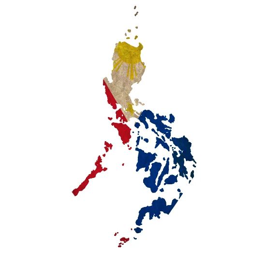 Philippines Plag And Map Political Simple Map Of Philippines, Single