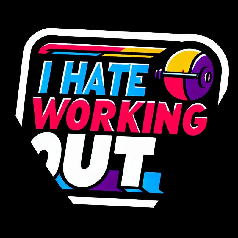I Hate Working Out 8 on Bandana - Aart Stroke