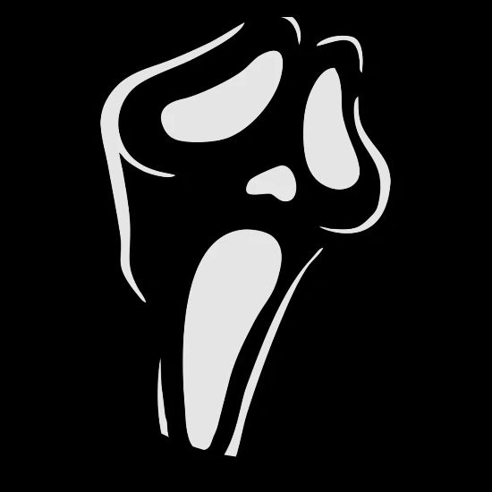 Ghost Face Pumpkin Stencil