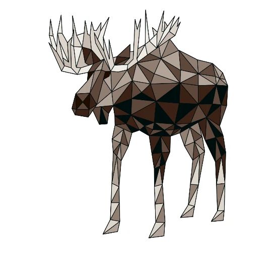Geometric Moose The Golden Geometric Moose