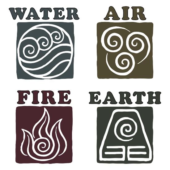 Avatar Aang Element Symbols
