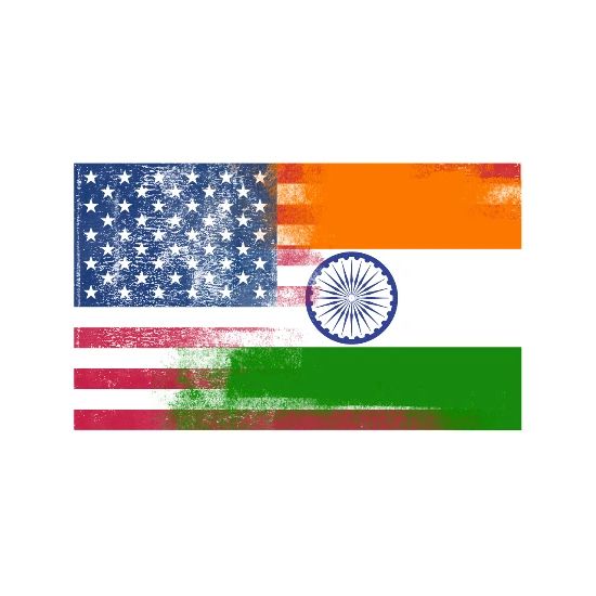 Flag Of India And America American India Table Flag, US American And