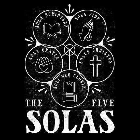5 Solas Reformed Theology Reformation Day Christian Symbols
