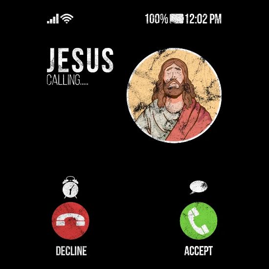 Jesus Call Logo Jesus Incoming Call Shirt | Funny Christian Shirts