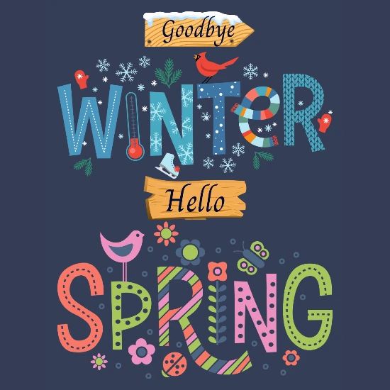 Goodbye Winter Hello Spring Event Flyer Goodbye Winter Stock Photos