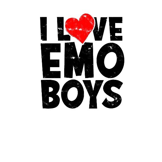 Emo Heart Love I Love Heart Emo Girls T Shirt | Seseable UK