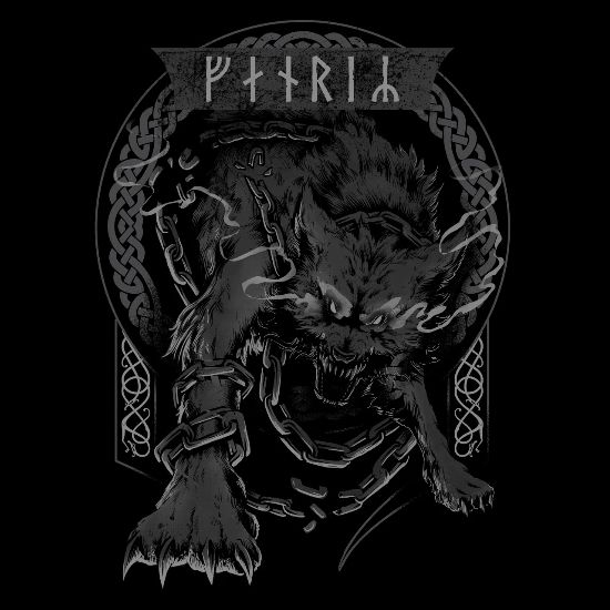 Fenrir Norse Wolf Fenrir Viking Mythologie Wolvenhoofd Met Valknut: