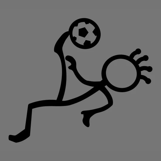 Stick Figure Bicycle Kick Soccer