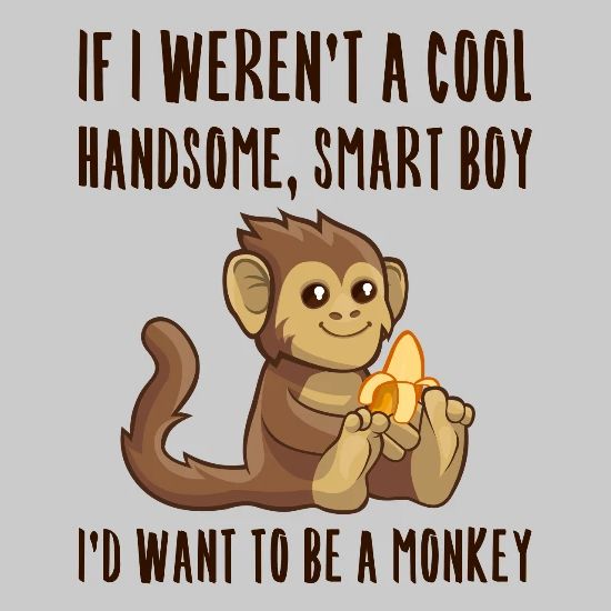 Short Funny Monkey Quotes Funny Monkey Boy Lover Cheeky Quote Saying