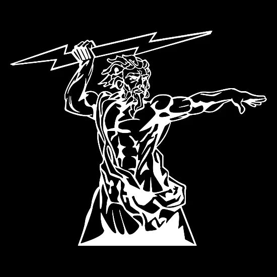 Zeus Greek God Lightning Bolt Zeus Greek God Arms Cross Thunderbollt