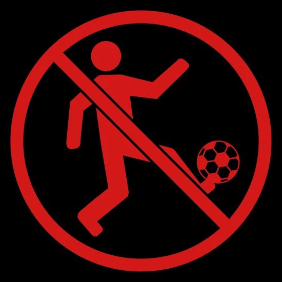 No Kicking Sign