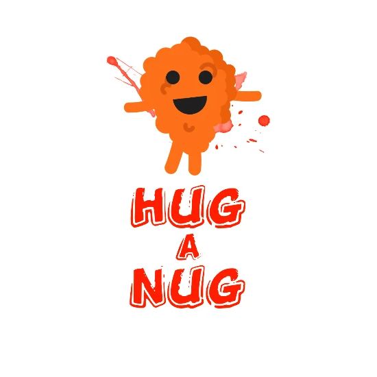 Hug a Nug Funny Cute Chicken Nugget Fast Food Gift Trucker Cap ...