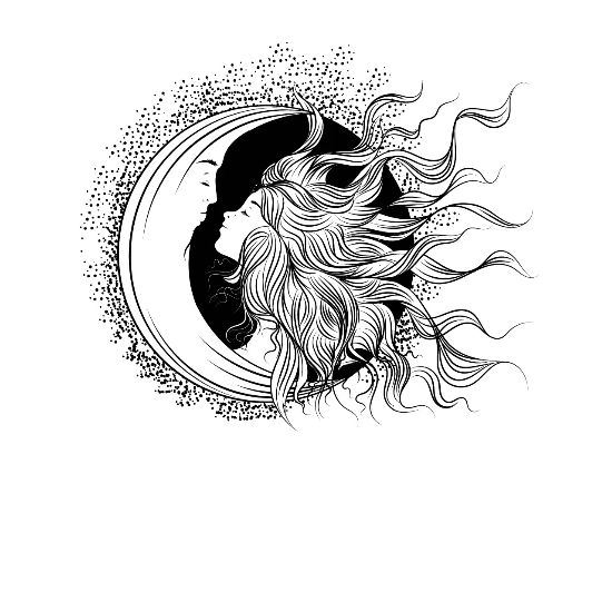 Sun And Moon Kissing In Color