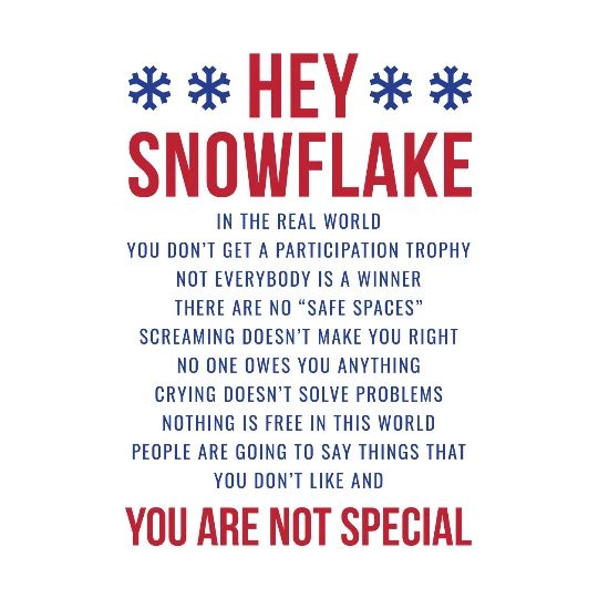 Funny Hey Snowflake You Are Not Special Men s T Shirt Spreadshirt Funny Hey Snowflake You Are Not Special Men s T Shirt Spreadshirt