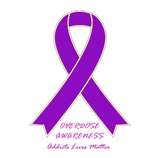 Overdose Awareness Ribbon, Overdose Awareness Shirt / Purple Ribbon ...