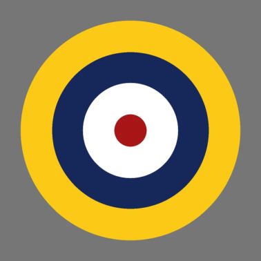 'Distressed Target Bullseye British RAF Roundel' Men's T-Shirt ...