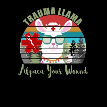 Alpaca Wound Trauma Llama Nurse Paramedic EMT gift Small Buttons ...