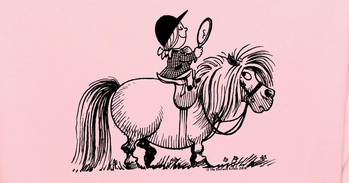 Thelwell Penelope Riding A Pony Kids' Hoodie | Spreadshirt
