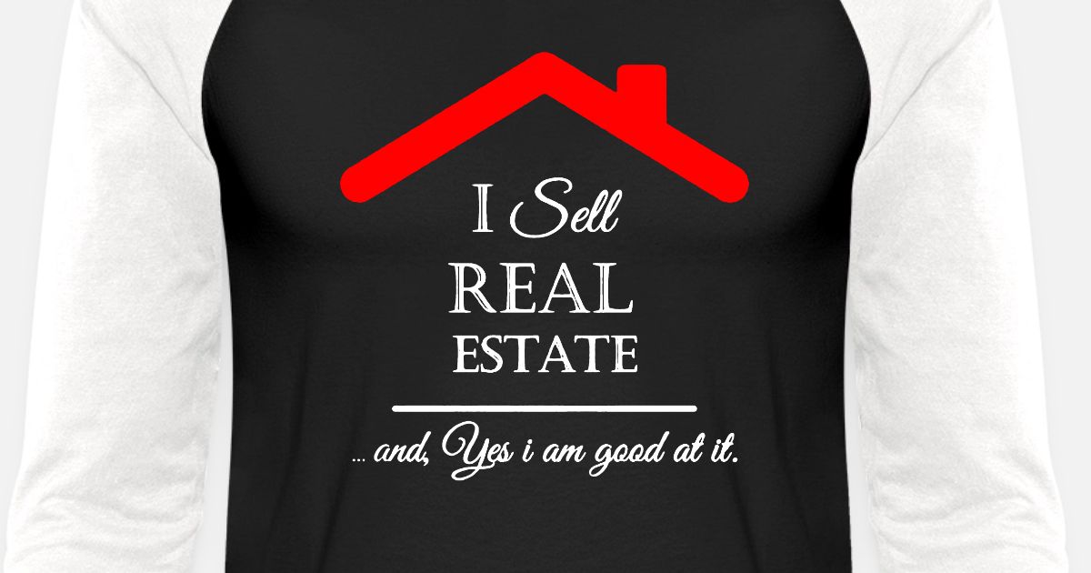 'Real Estate T Shirt' Unisex Baseball T-Shirt | Spreadshirt
