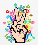 Hippie Peace Hand