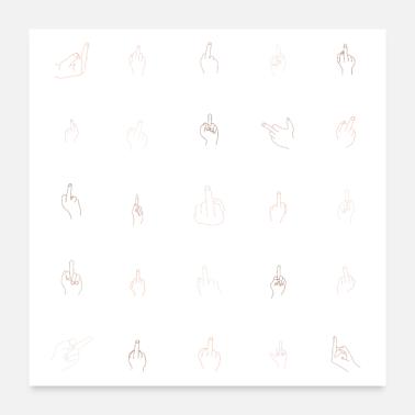 Middle Finger Posters | Unique Designs | Spreadshirt
