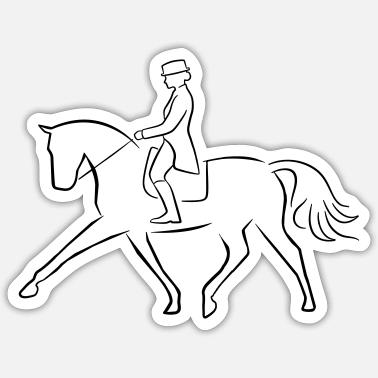 Dressage-dressage-rider-horse Stickers | Unique Designs | Spreadshirt