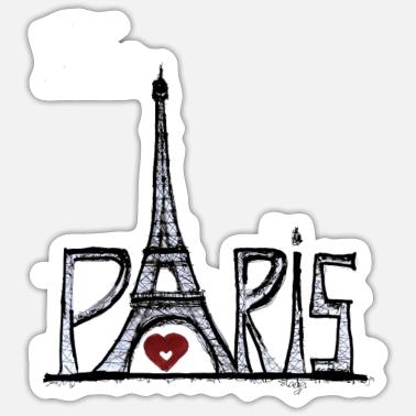 I Love Paris Stickers | Unique Designs | Spreadshirt