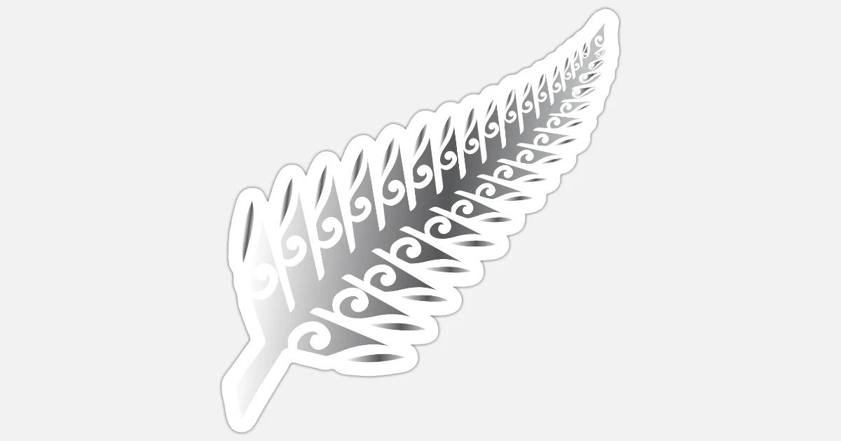 'Silver Fern New Zealand Maori Style - Gift Idea' Sticker | Spreadshirt