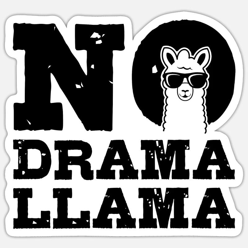Materials No Drama Llama Matte Paper Sticker Card Making & Stationery ...