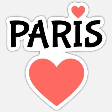 I Love Paris Stickers | Unique Designs | Spreadshirt