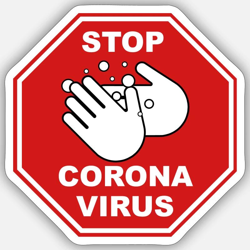 Stop-corona-virus Stickers | Unique Designs | Spreadshirt