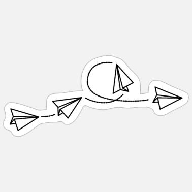 Paper-airplane Stickers | Unique Designs | Spreadshirt