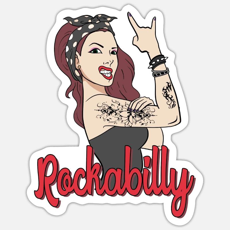 Rockabilly Stickers | Unique Designs | Spreadshirt