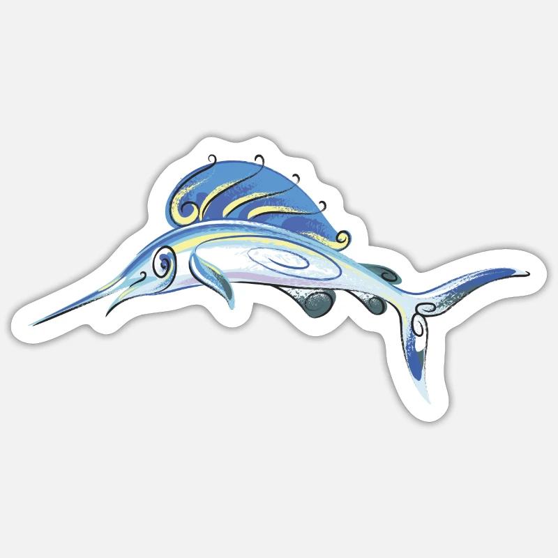 Swordfish Stickers | Unique Designs | Spreadshirt