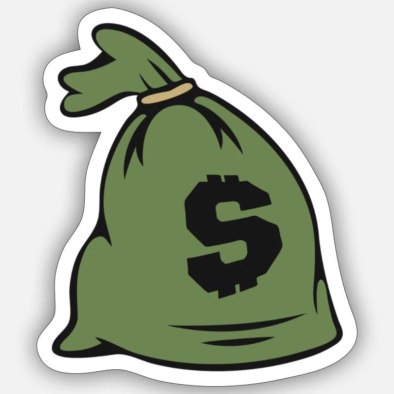 Moneybag Stickers Unique Designs Spreadshirt moneybag-stickers-unique-designs-spreadshirt