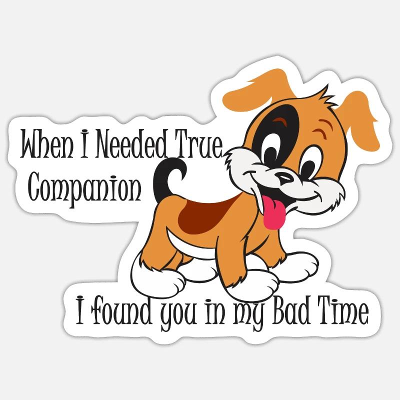 Companion Dog Stickers | Unique Designs | Spreadshirt