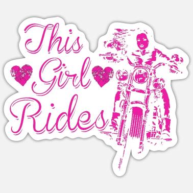 Biker Girl Stickers | Unique Designs | Spreadshirt