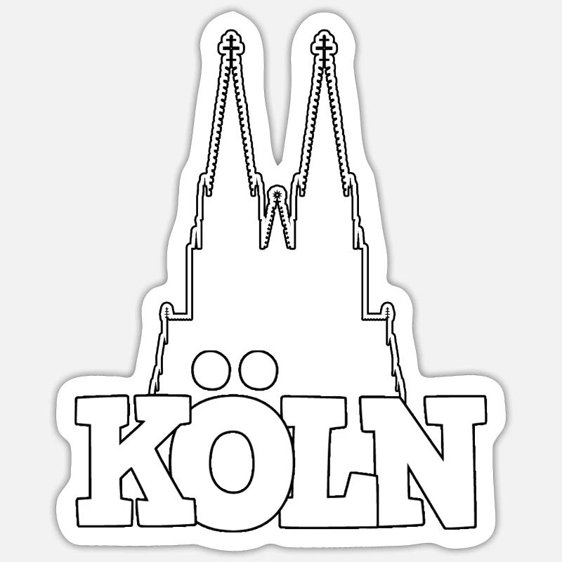 Cologne Cathedral Stickers | Unique Designs | Spreadshirt