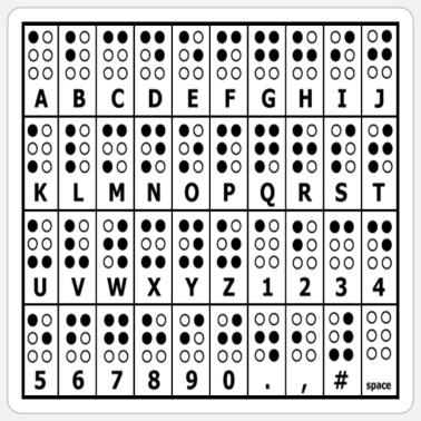 Braille Stickers | Unique Designs | Spreadshirt