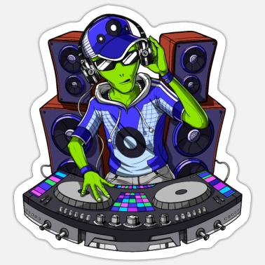 Alien-dj Stickers | Unique Designs | Spreadshirt