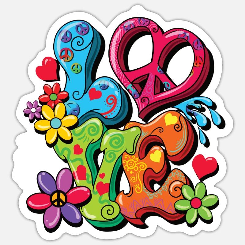Hippie Festival Stickers | Unique Designs | Spreadshirt