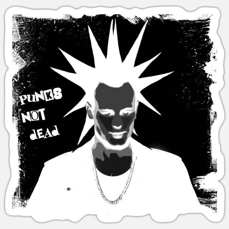 Punks Not Dead Stickers | Unique Designs | Spreadshirt