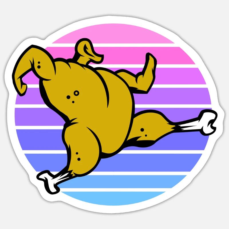 Roasted Chicken Stickers | Unique Designs | Spreadshirt