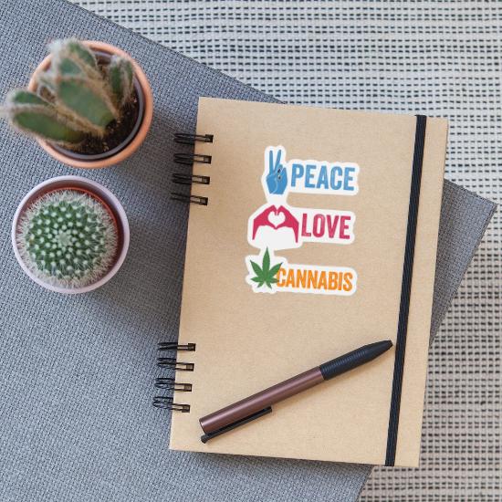 Office Home & Living Peace Love Cannabis Pen etna.com.pe