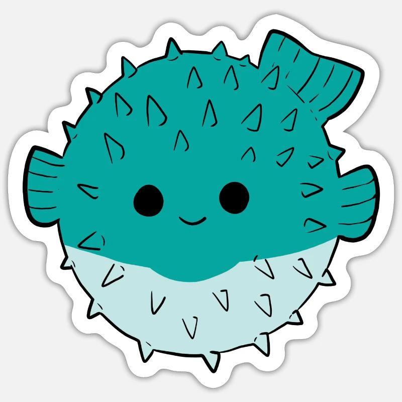 Puffer Fish Stickers | Unique Designs | Spreadshirt