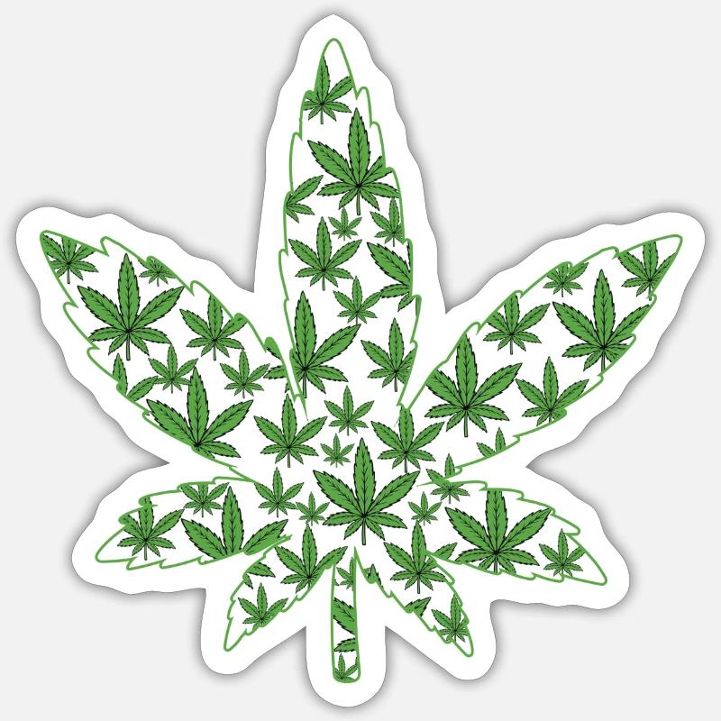 Weed-leaf Stickers | Unique Designs | Spreadshirt