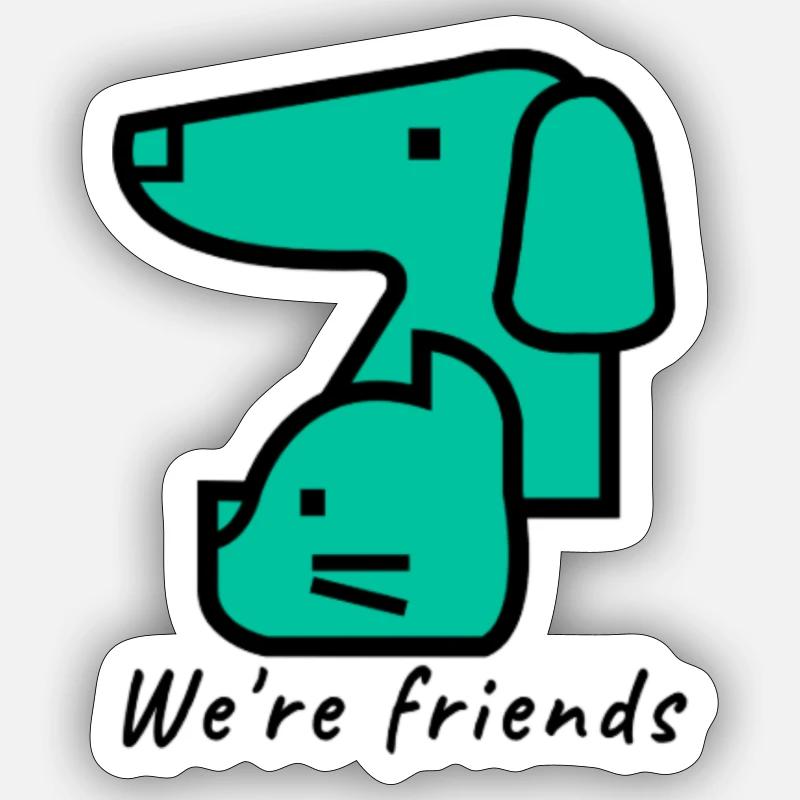 Cat-and-dog Stickers | Unique Designs | Spreadshirt