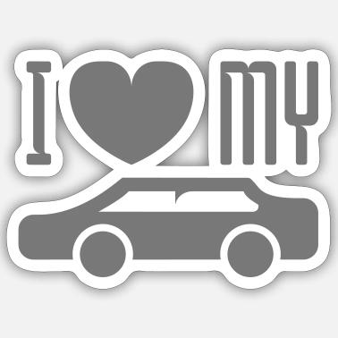 I-love-my-car Stickers | Unique Designs | Spreadshirt